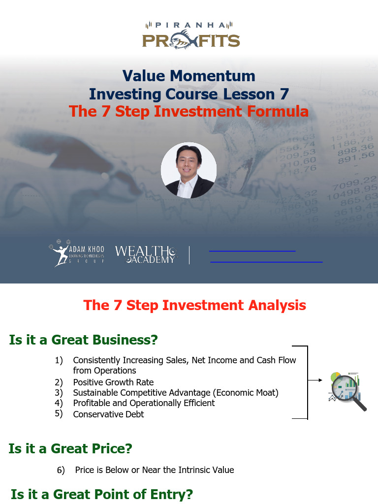 Lesson 7 Steps Investment Formula (2022) Updated | PDF | Investing | Profit (Economics)