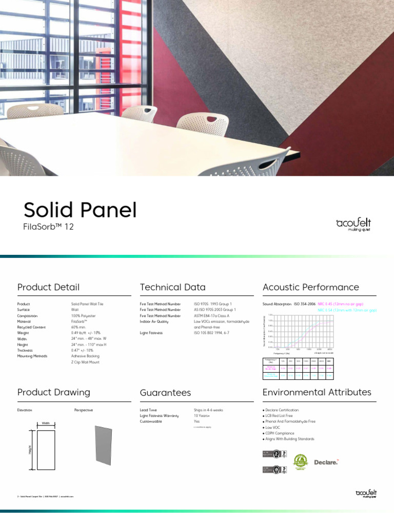 12mm Solid Panel Spec Sheet - Final Web | PDF | Materials | Building ...