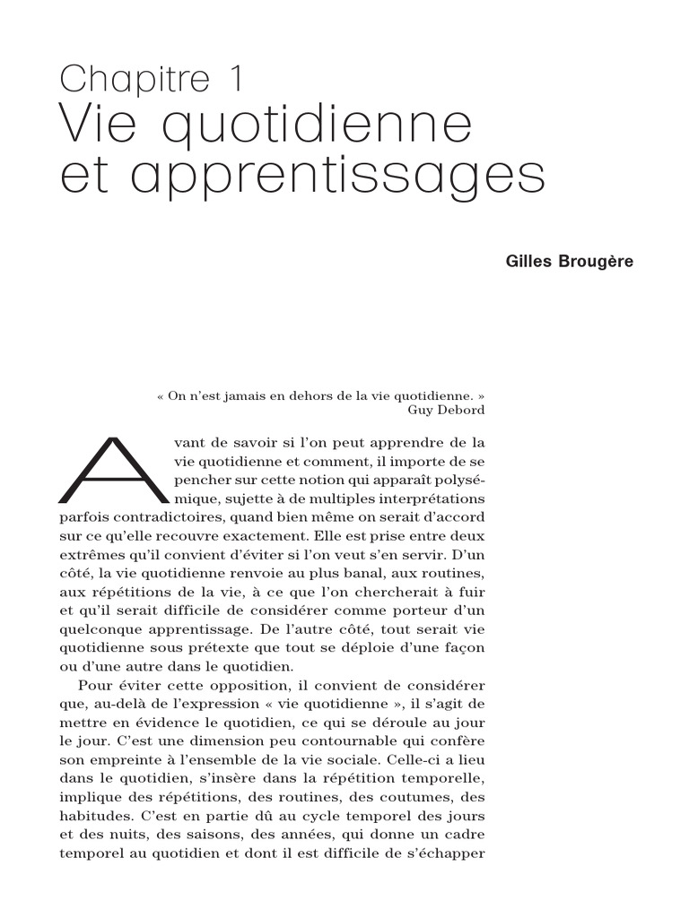 Apprentissage et vie quotidienne | PDF | Apprentissage | Pédagogie