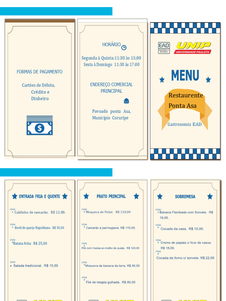 Modelo de Cardapio (1) DDD | PDF