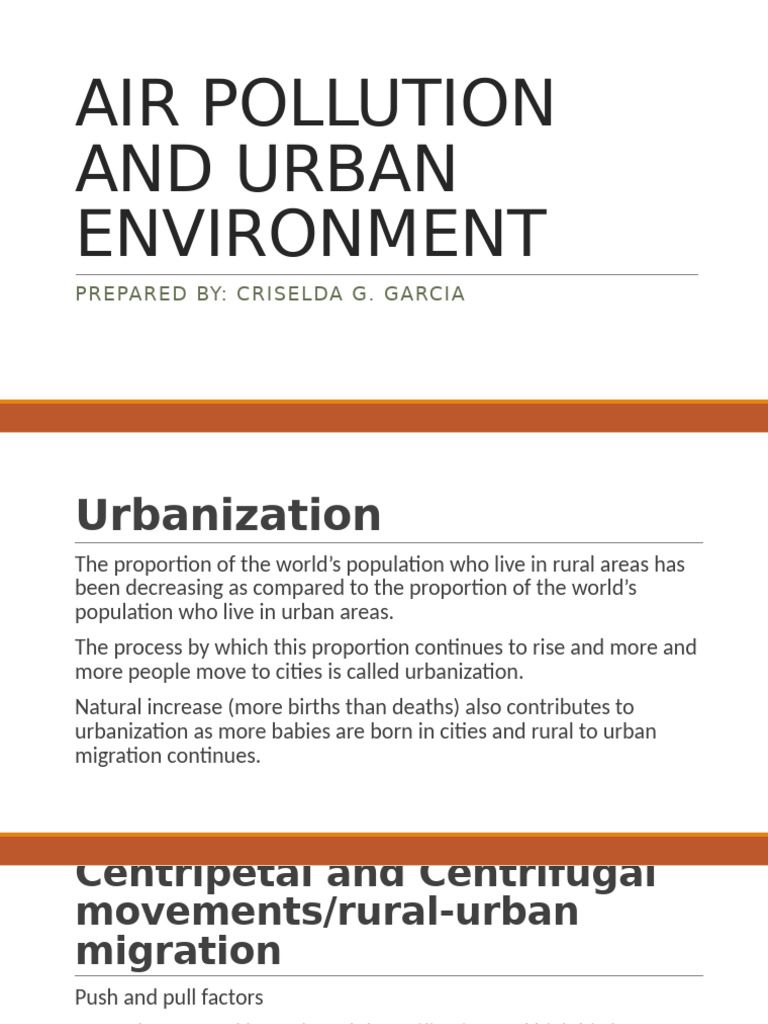Urbanization and Air Pollution Insights | PDF | Urban Sprawl | Urbanization