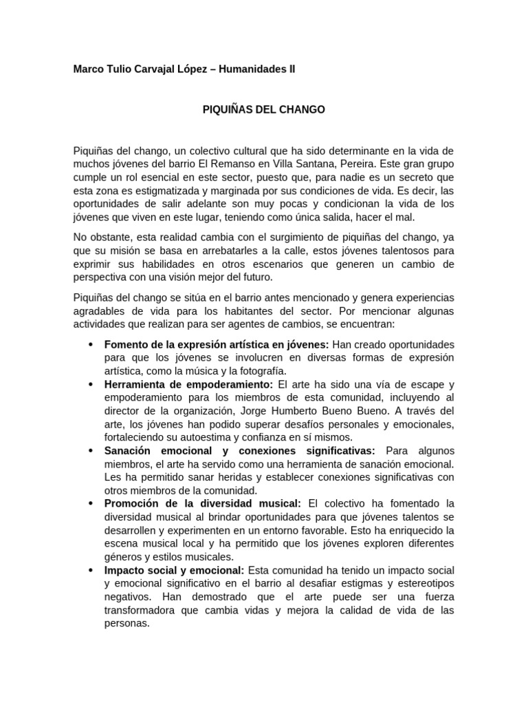 Colectivo - Piquiñas Del Chango | PDF