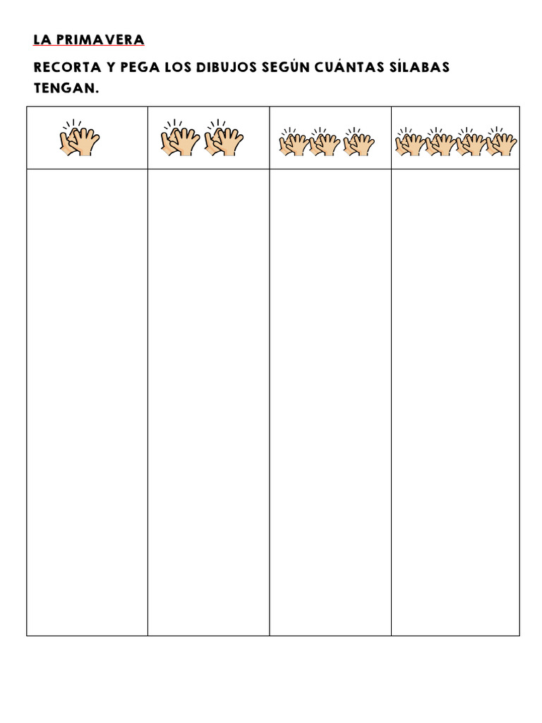 La Primavera Separa en Sílabas | PDF