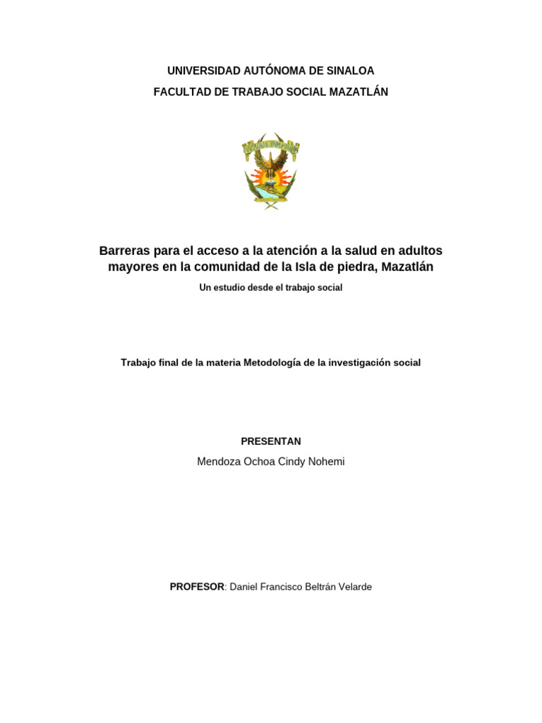 Plantilla para Entregar Trabajo Final | PDF | Trabajo Social | Literatura