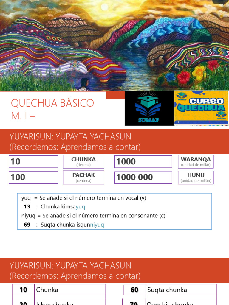 7ma. Clase Quechua Chanka M. I | PDF | Familias de idiomas