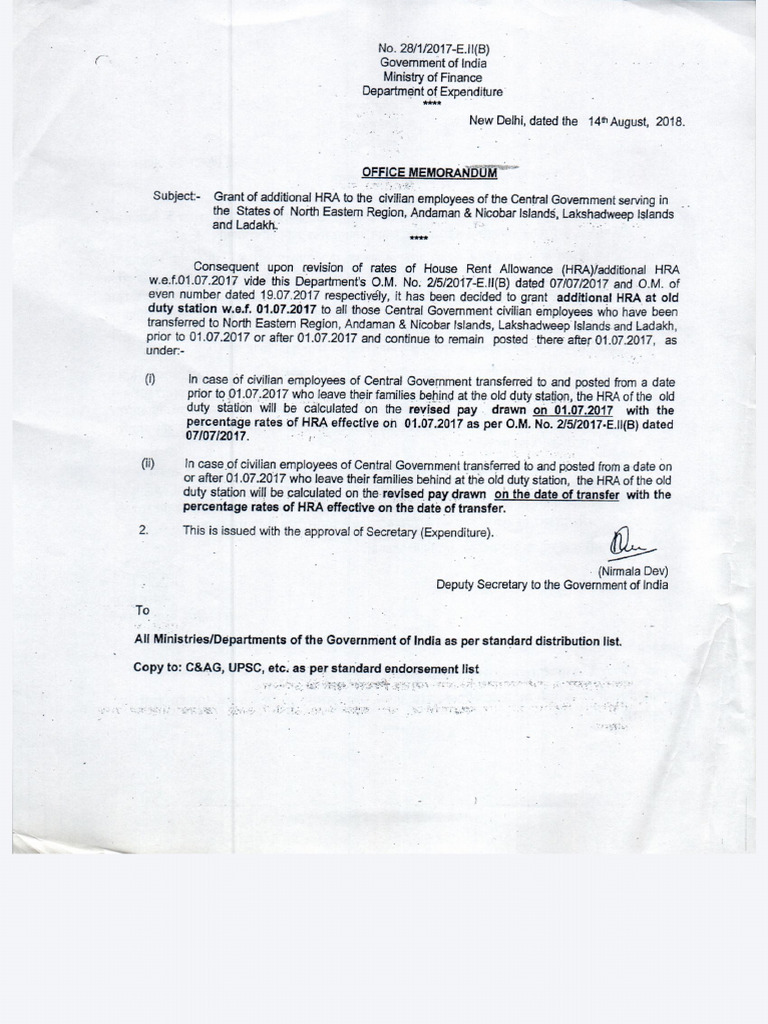 Additional Hra | PDF