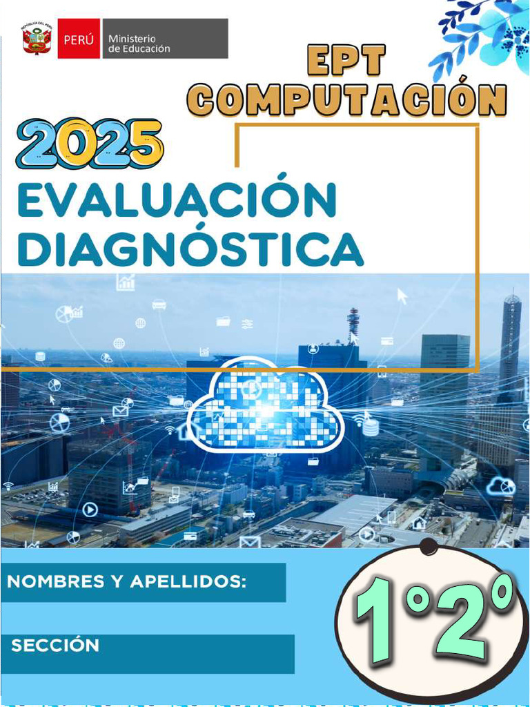 1º 2º VI Prueba Diagnóstica EPT COMPUTACION - 2025 | PDF | Informática | Software