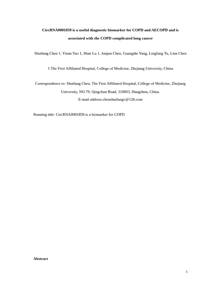 manuscript-BMC Pulmonary Medicine | PDF | Chronic Obstructive Pulmonary ...