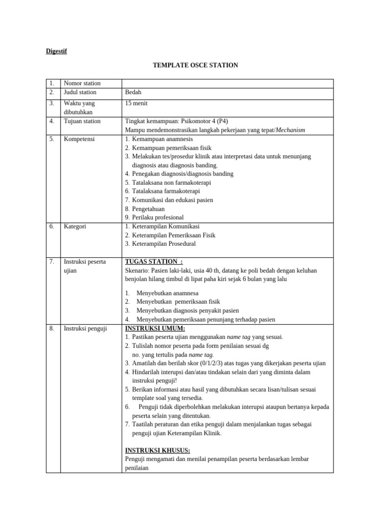 Soal Osce Digestif | PDF