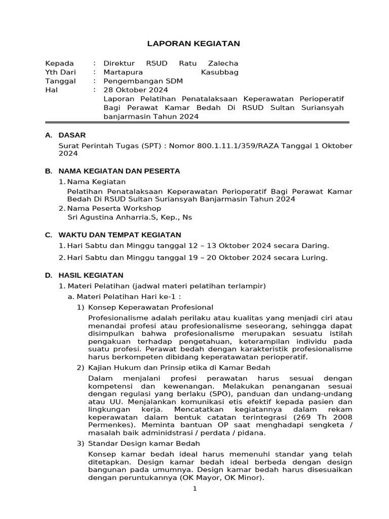 Contoh Laporan Word | PDF