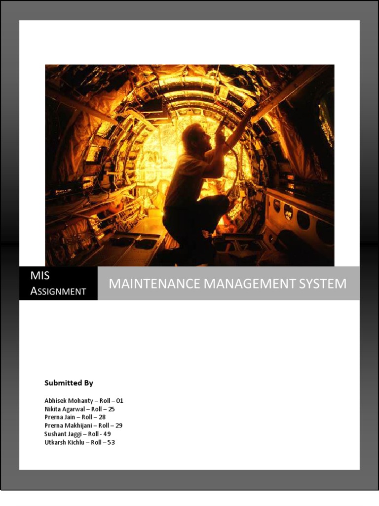 Maintenance Management System | PDF | Business Process | Inventory