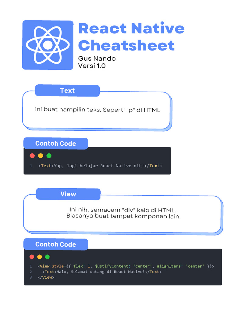 Cheatsheet React Native 1.0 | PDF
