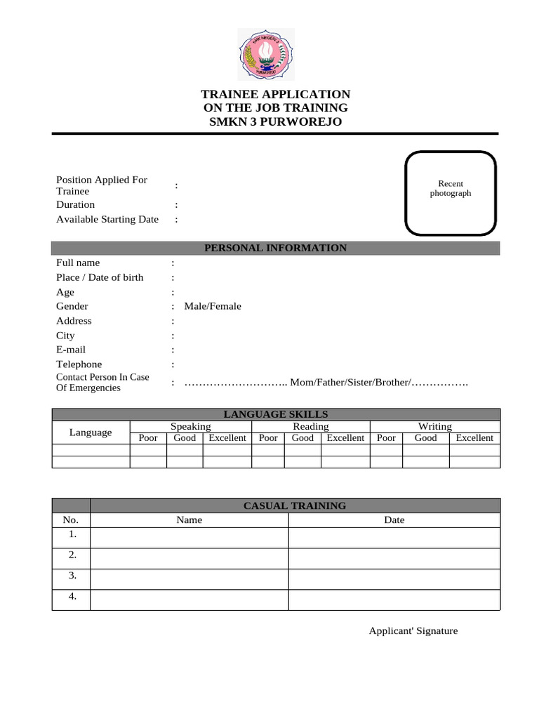 Format CV PKL Jadi | PDF