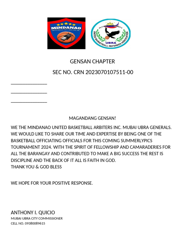 Gensan Chapter | PDF