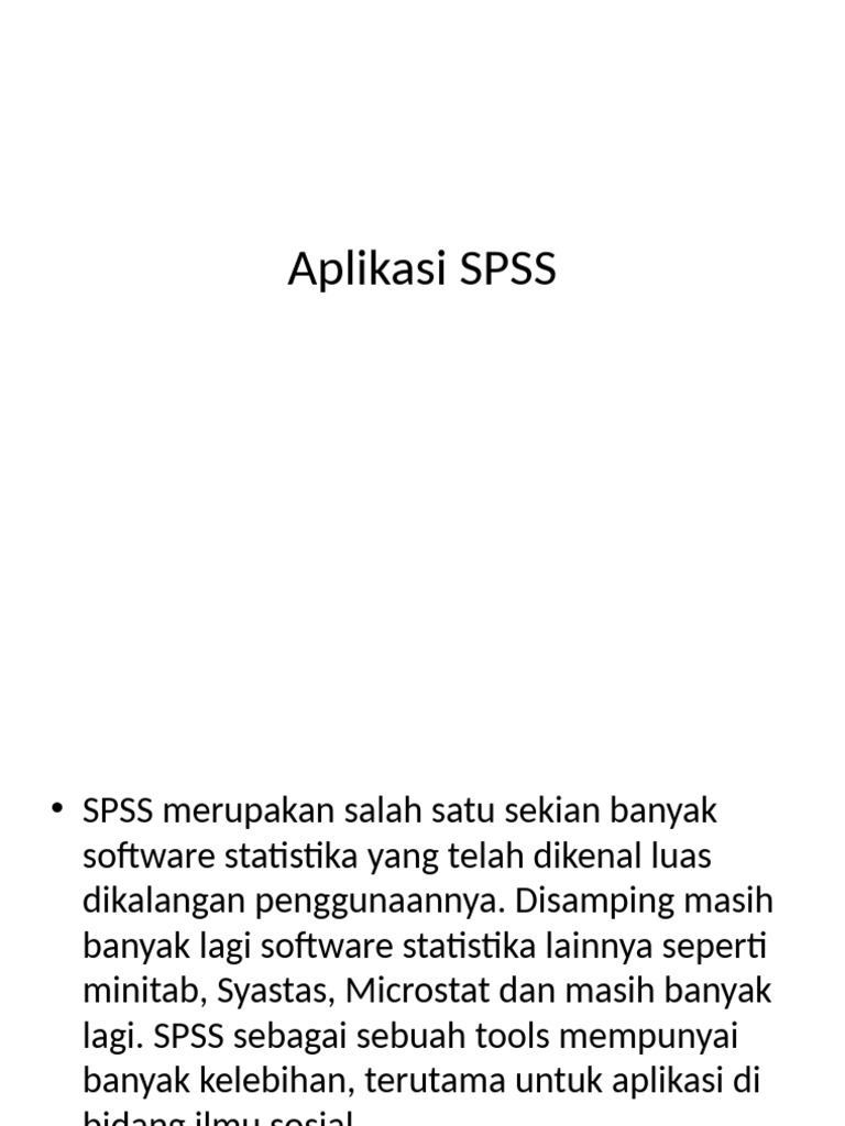 Aplikasi SPSS | PDF