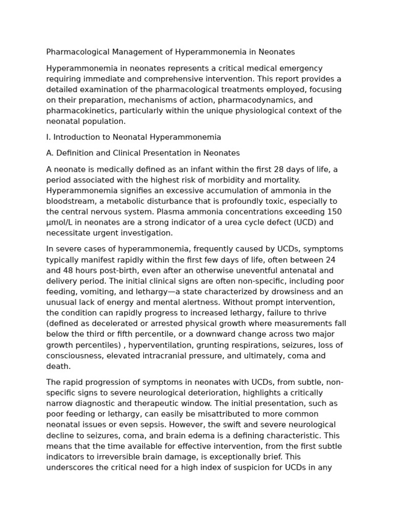 Neonatal Pharmacodynamics | PDF | Arginine | Intravenous Therapy