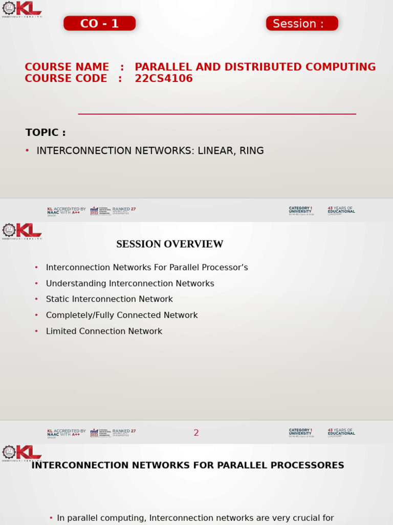 Interconnection Networks in Parallel Computing | PDF | Computer Network ...