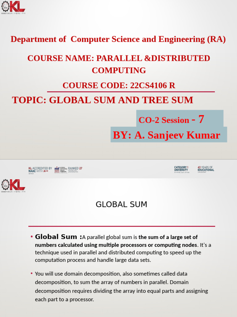 Global Sum and Tree Sum New | PDF | Computer Programming | Computer ...