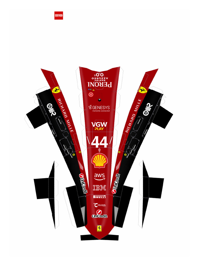 Ferrari SF25 3D Model & Papercraft | PDF