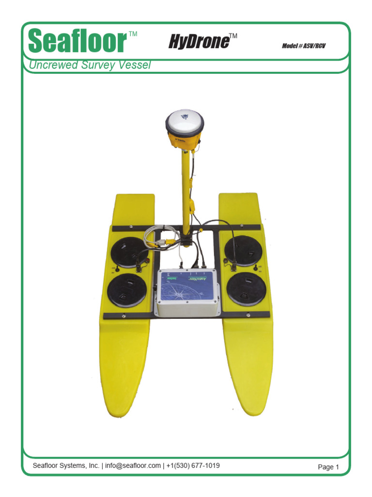 Hydrone Seafloor Manual | PDF