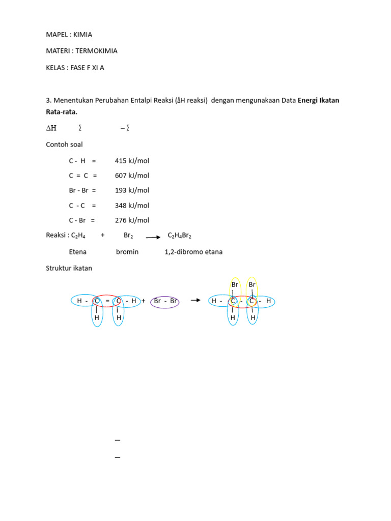 Perubahan Entalpi Reaksi Termokimia | PDF