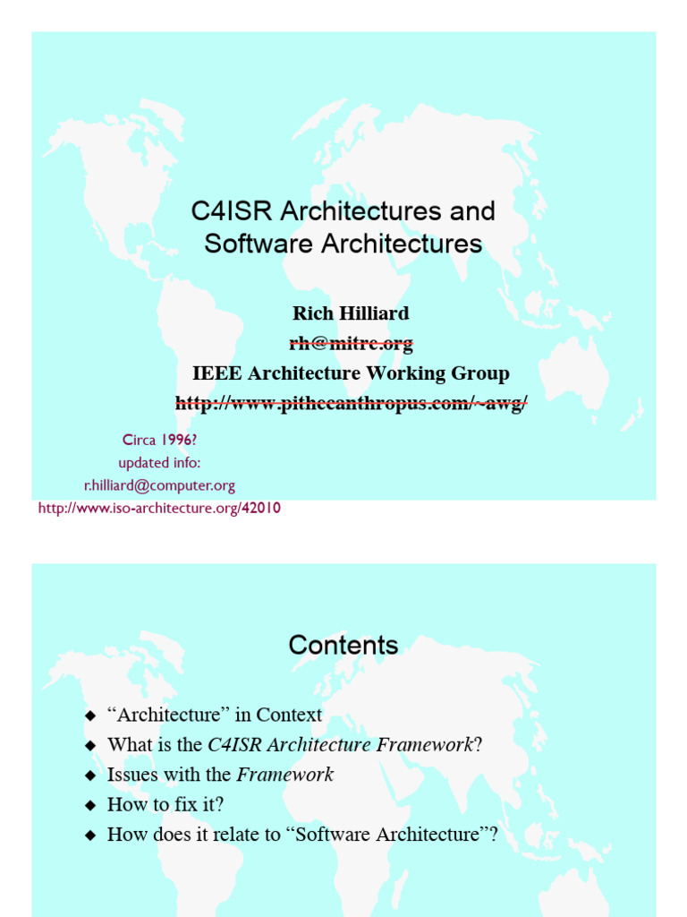 Hilliard C4isr Architectures | PDF | System | Software Architecture