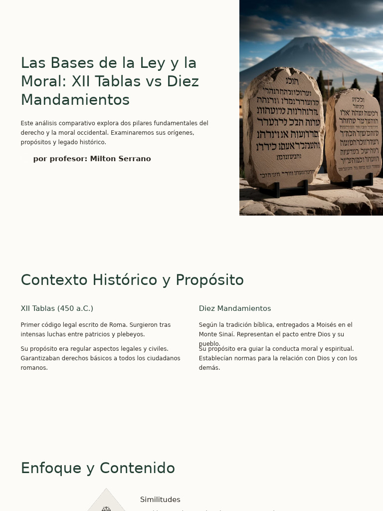 Las Bases de La Ley y La Moral XII Tablas Vs Diez Mandamientos | PDF