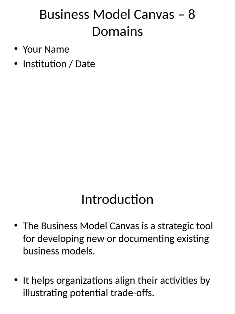 Business Model Canvas | PDF | Business Model | Business Economics