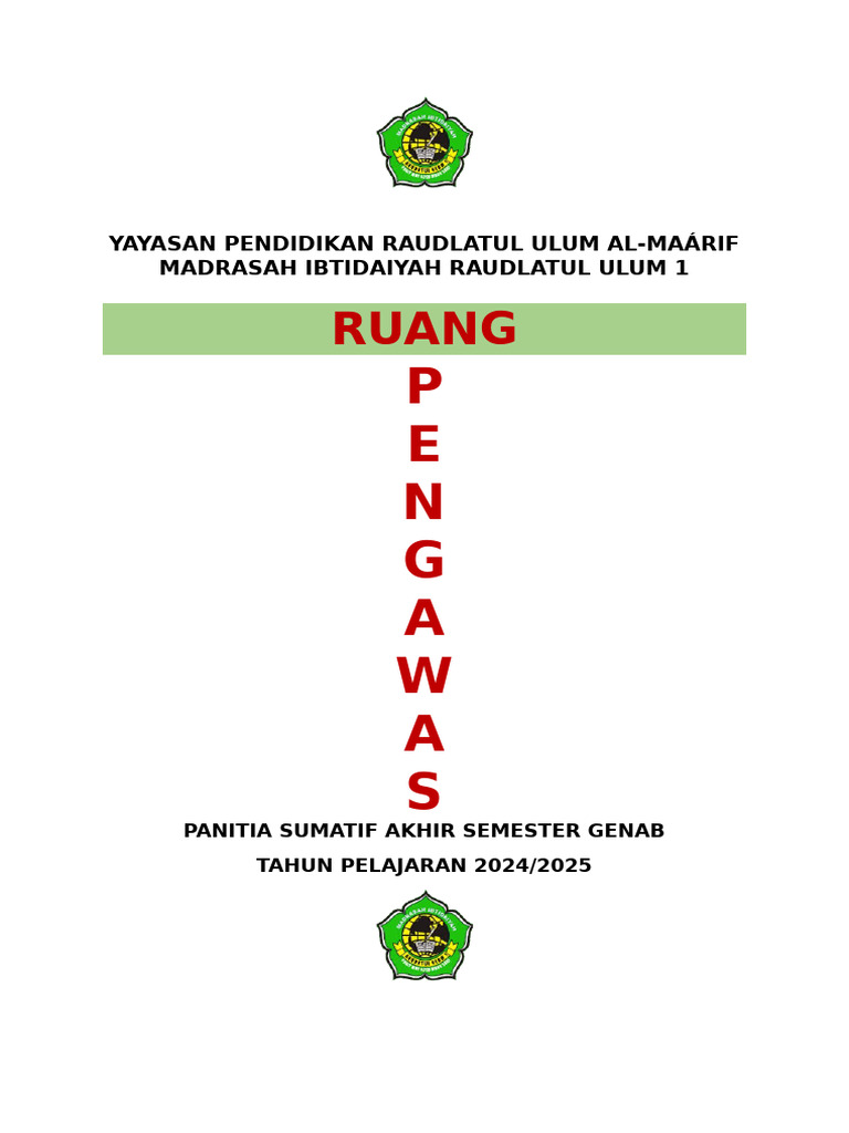 Cover Map Ujian | PDF