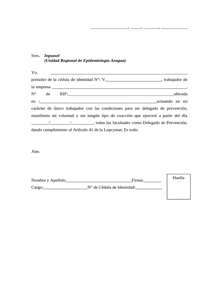 Carta de Mutuo Acuerdo Modelo 2 | PDF