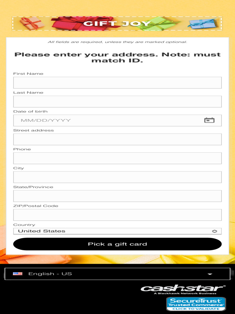 Gift Card Store by CashStar | PDF