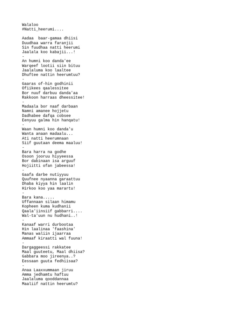 Walaloo | PDF