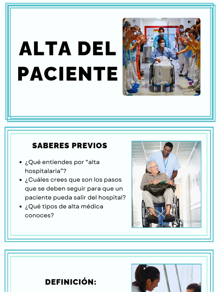 Tipos y Proceso de Alta Hospitalaria | PDF | Hospital | Enfermería