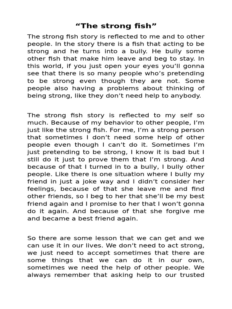 The Strong Fish: Lessons on Strength | PDF