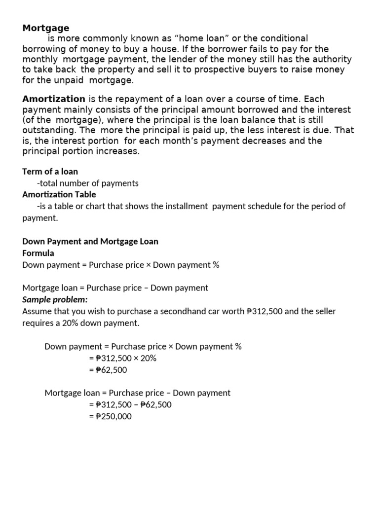 Understanding Mortgage Basics and Calculations | PDF