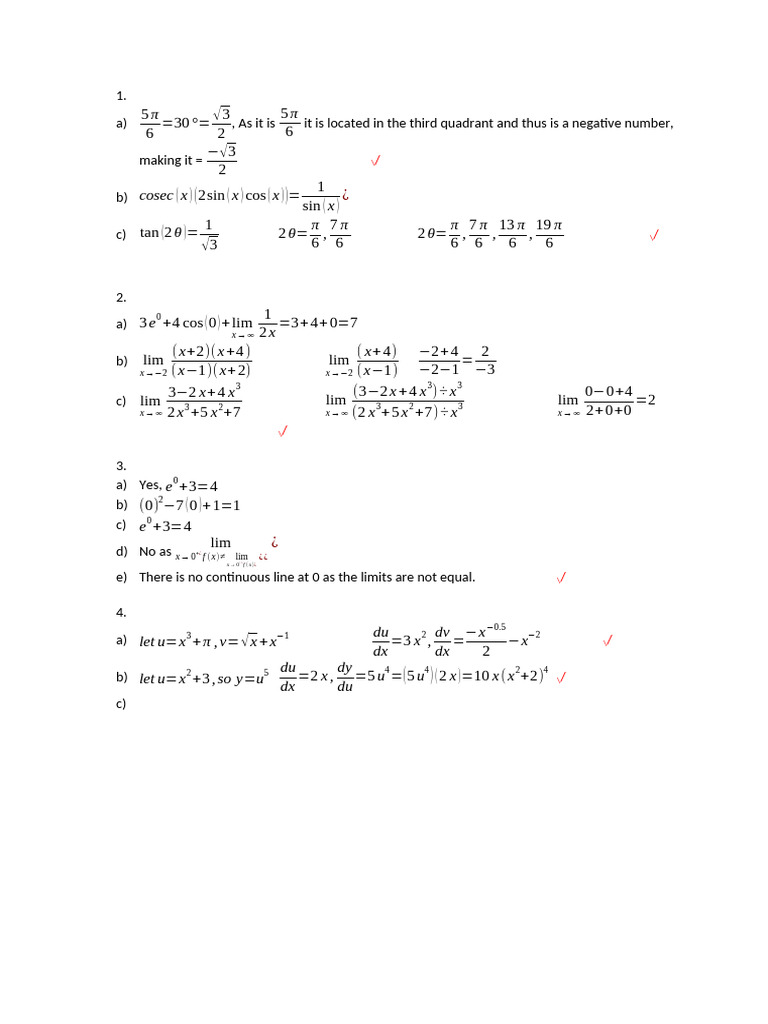 Maths 2017 Test 2 Past Paper | PDF | Trigonometry | Trigonometric Functions