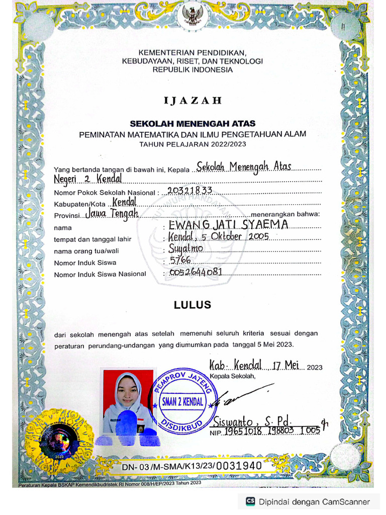 Scan Ijazah | PDF