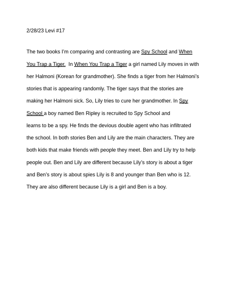 Compare and Contrast 2 Stories | PDF