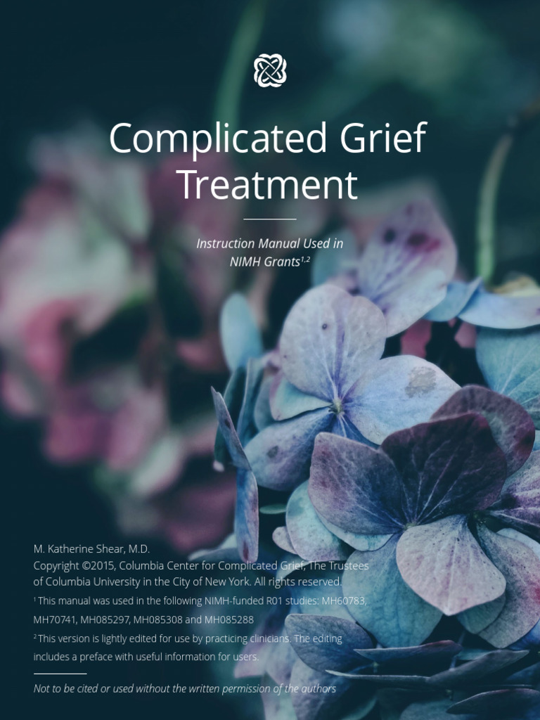 Complicated Grief Treatment Manual | PDF | Thought | Psychological Concepts