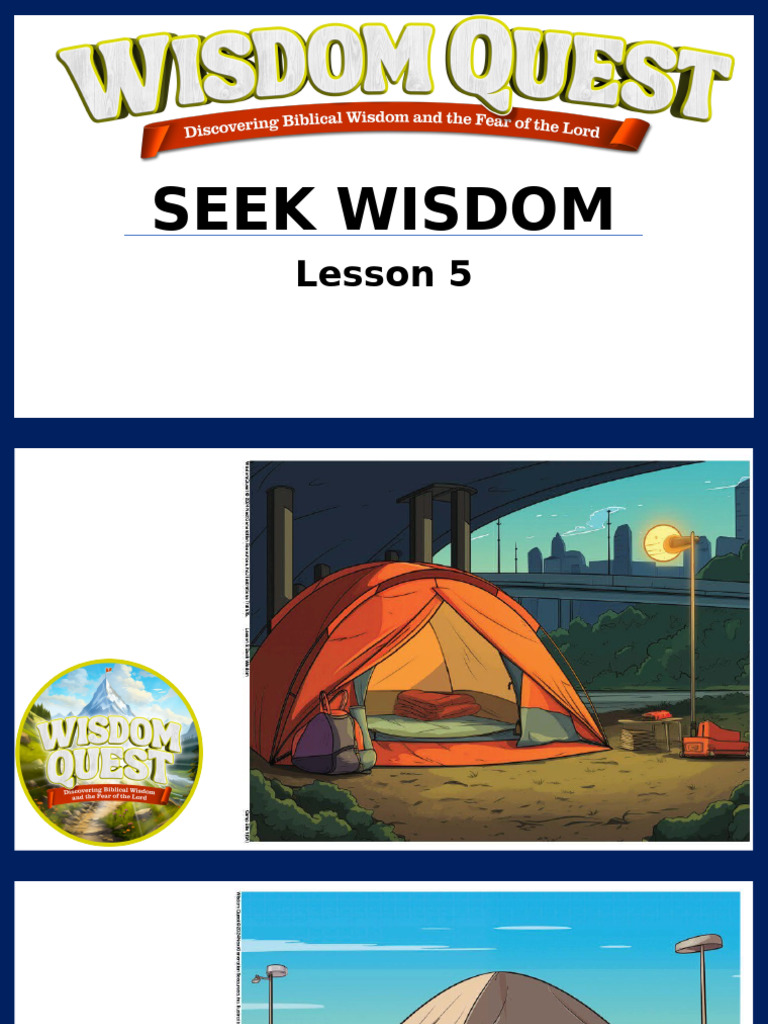 Seek Wisdom Lesson5 | PDF