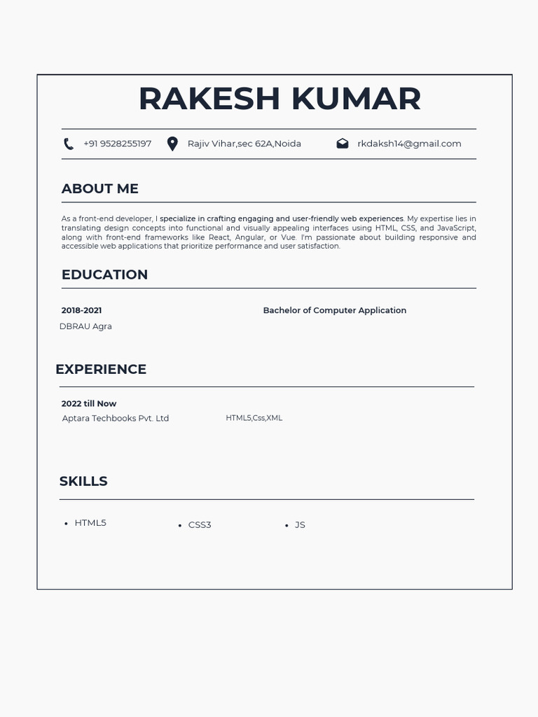 RK Resume | PDF