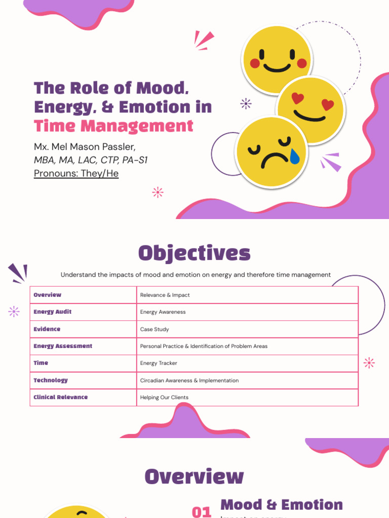 The Role of Mood, Energy, & Emotion in Time Management | PDF | Mood ...