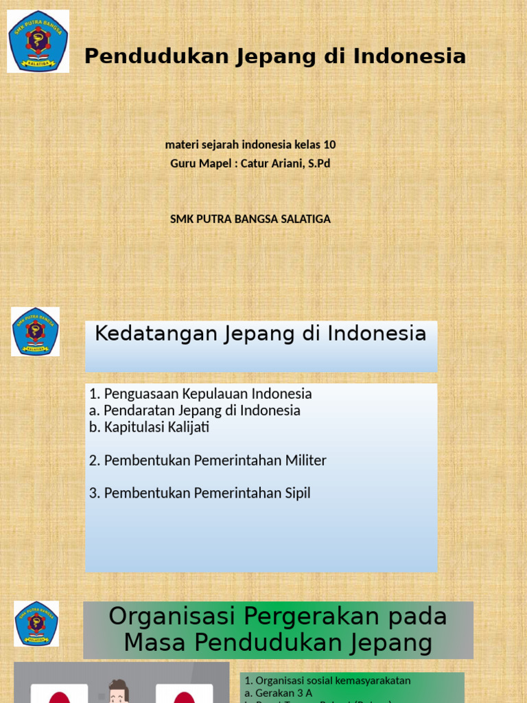 Pendudukan Jepang Di Indonesia | PDF