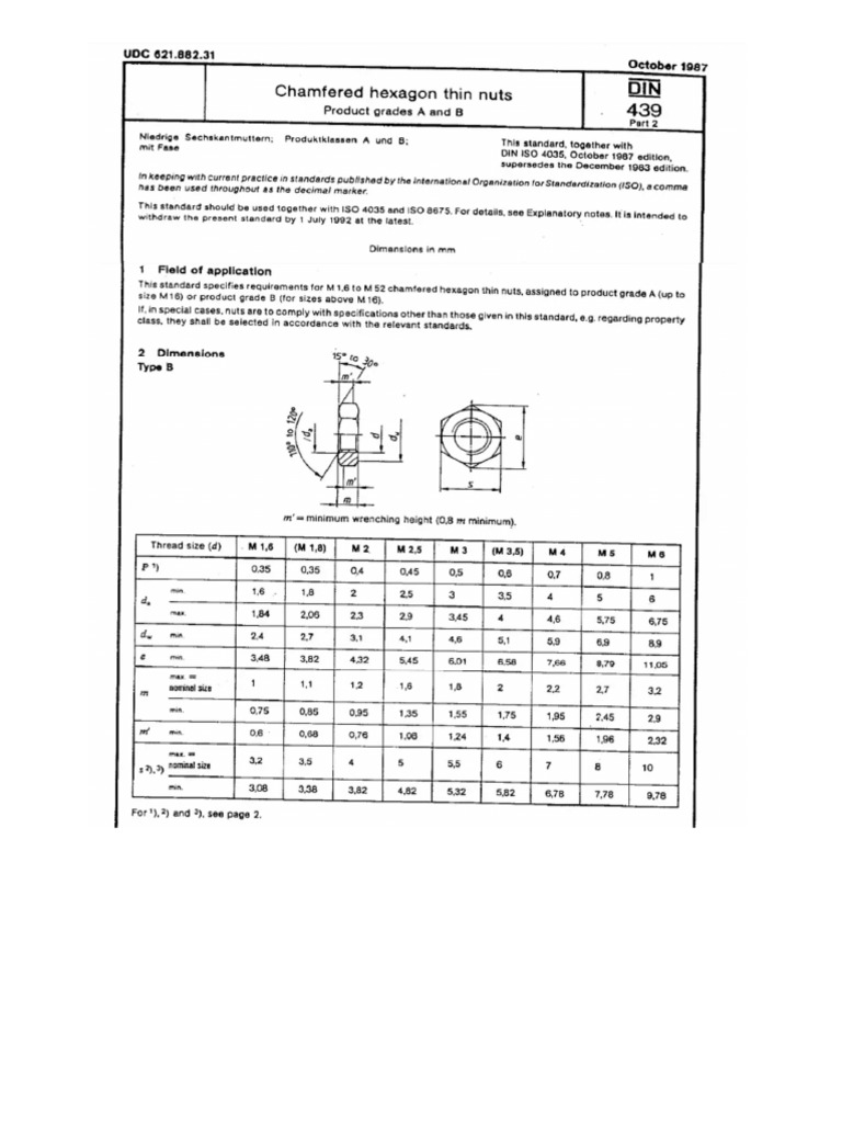 Din - 439 - Lock Nut | PDF
