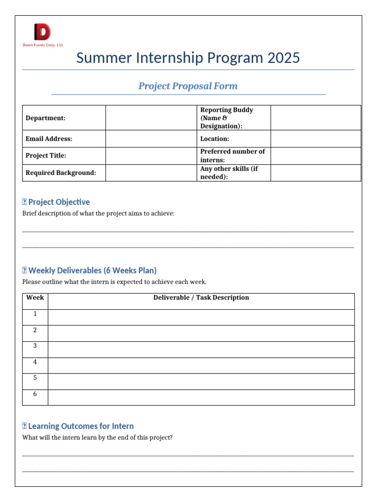 SIP 2025 Project Proposal Form | PDF