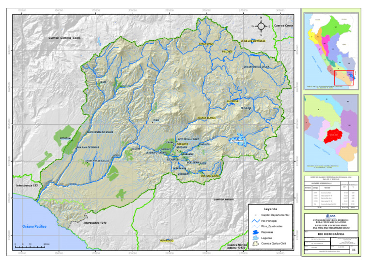 06 Mapa Red Hidrográfica CRHC Quilca - Chili - A3 | PDF