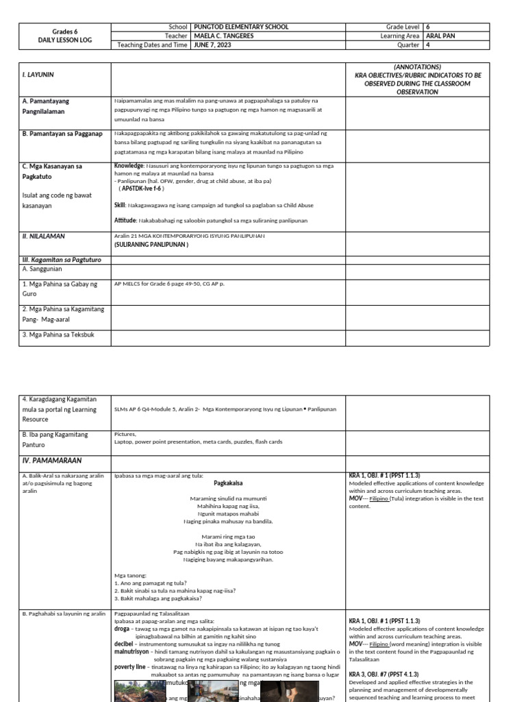COT-2 DLP 2022-2023 Ann 2025 | PDF