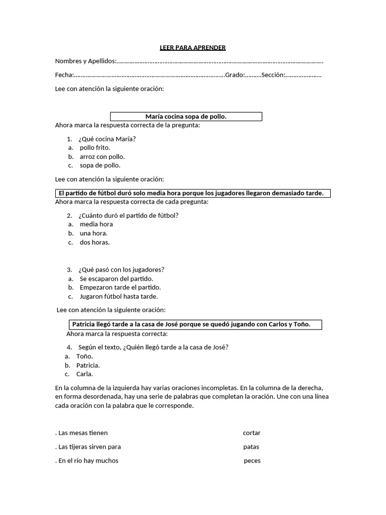 Leer para Aprender | PDF