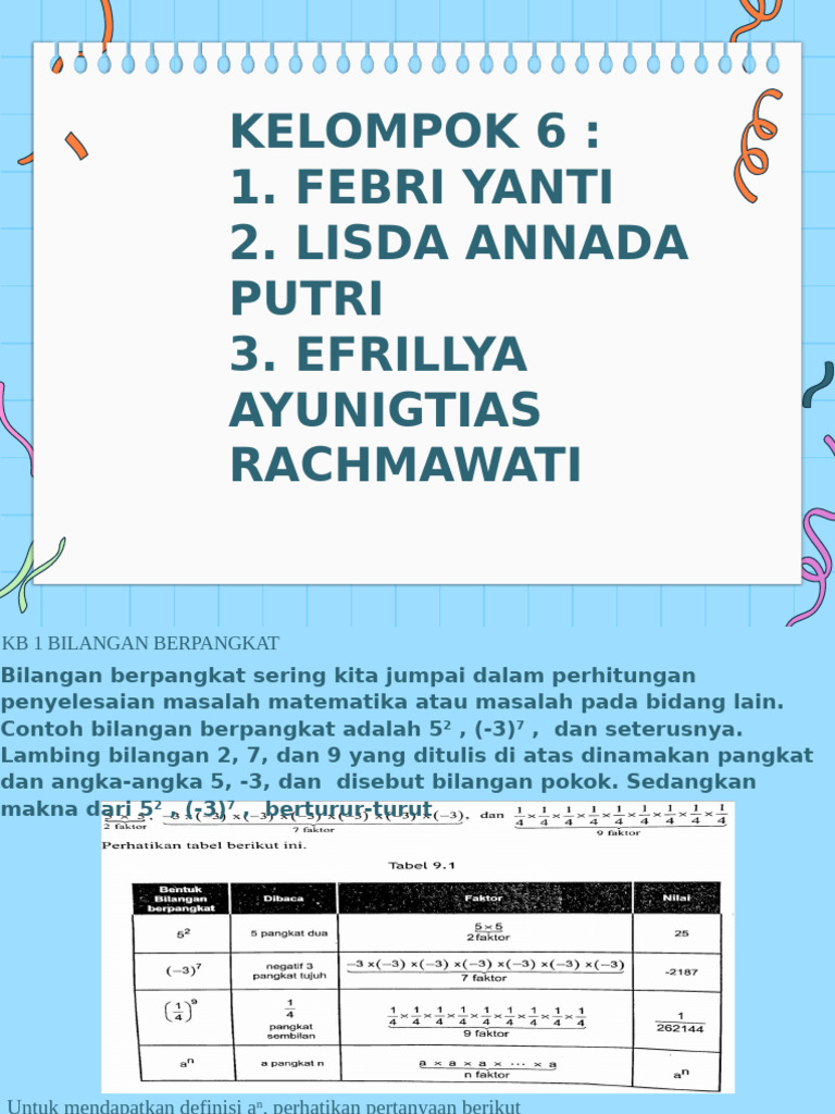 Modul 9 KB123 Bilanganan Berpangkat Dan Logaritma | PDF