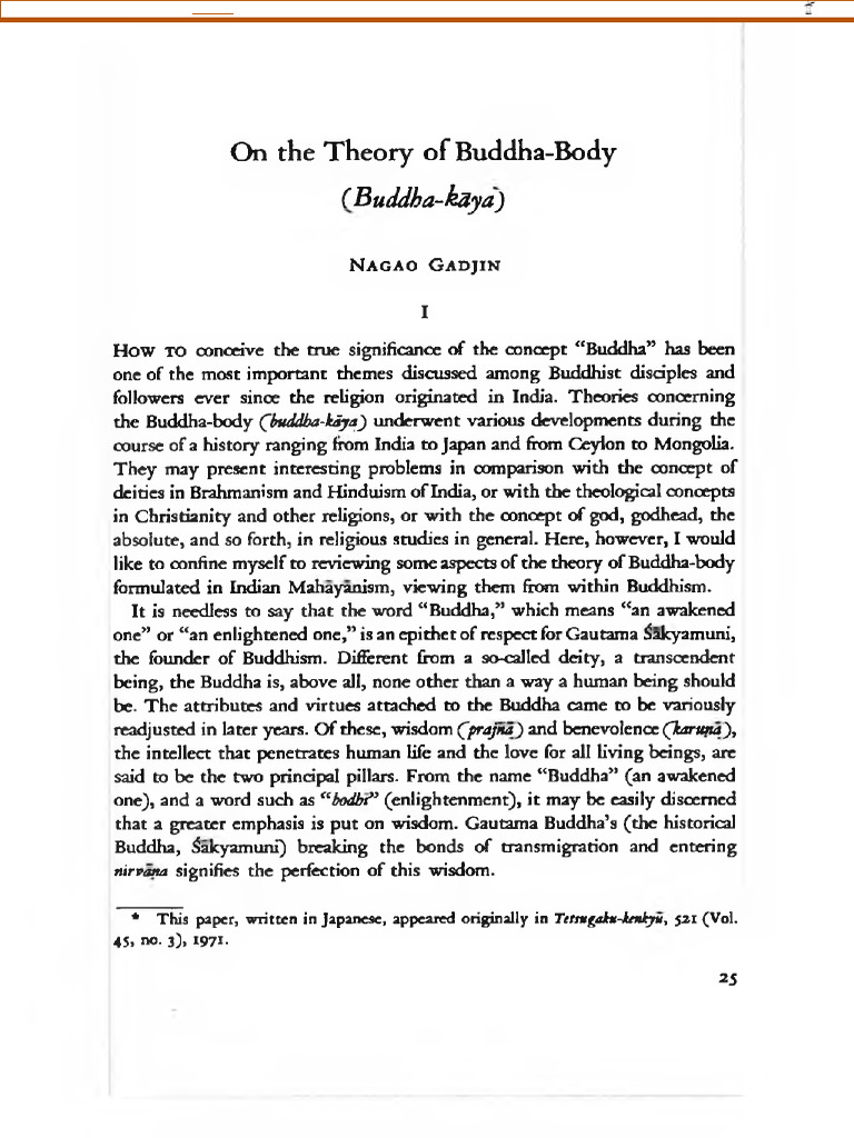 on the thẻoy of buddha-body | PDF | Bodhisattva | Mahayana